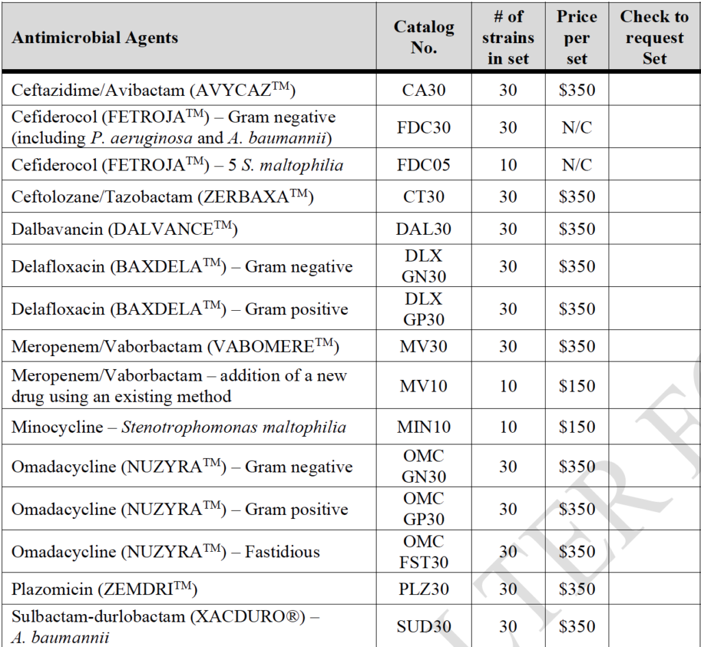 AST Method Verification Isolates for New Agents – Laboratory ...